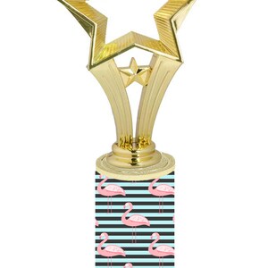 Flamingo Theme Trophy With Choice of Figure. Numerous Trophy Heights ...