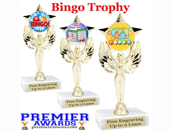 BINGO Trophy 6 Tall With Choice of 5 Designs. Great - Etsy