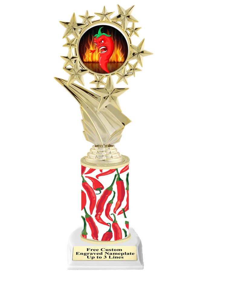 Chili Pepper Trophy. Choice of Artwork and Trophy Height. Great for ...