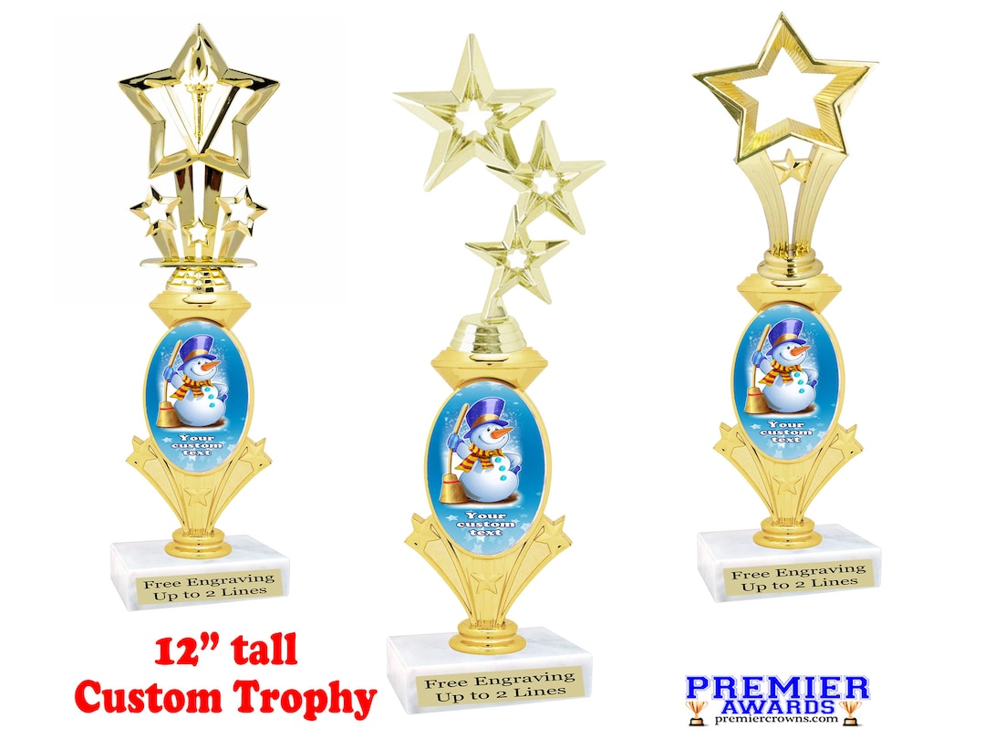 Custom Snowman Trophy. Great Trophy for Your Holiday Events, Pageants ...