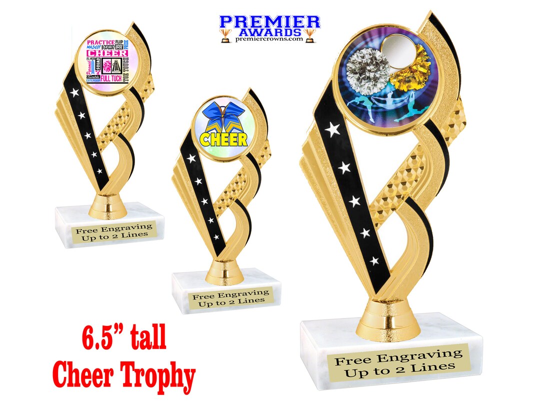 Cheer Trophy. Choice of Artwork. 6 1/2" Tall. Great Award for Cheer ...