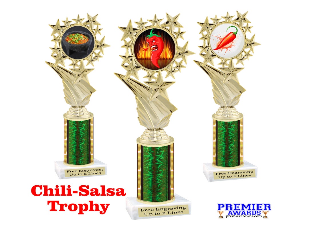 Salsa - Chili Pepper Trophy With Choice of Artwork. Numerous Trophy ...