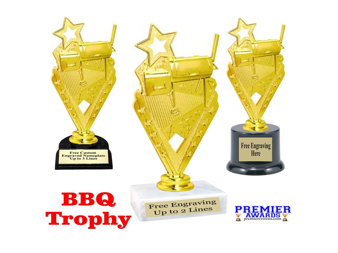 BBQ Trophy With Choice of Column Color. Great for Your BBQ Cooking ...