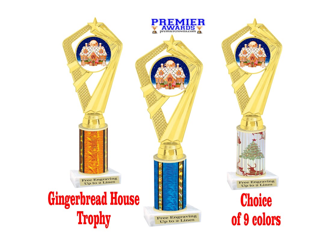 Gingerbread House Theme Trophy. Great Trophy for Your Holiday ...