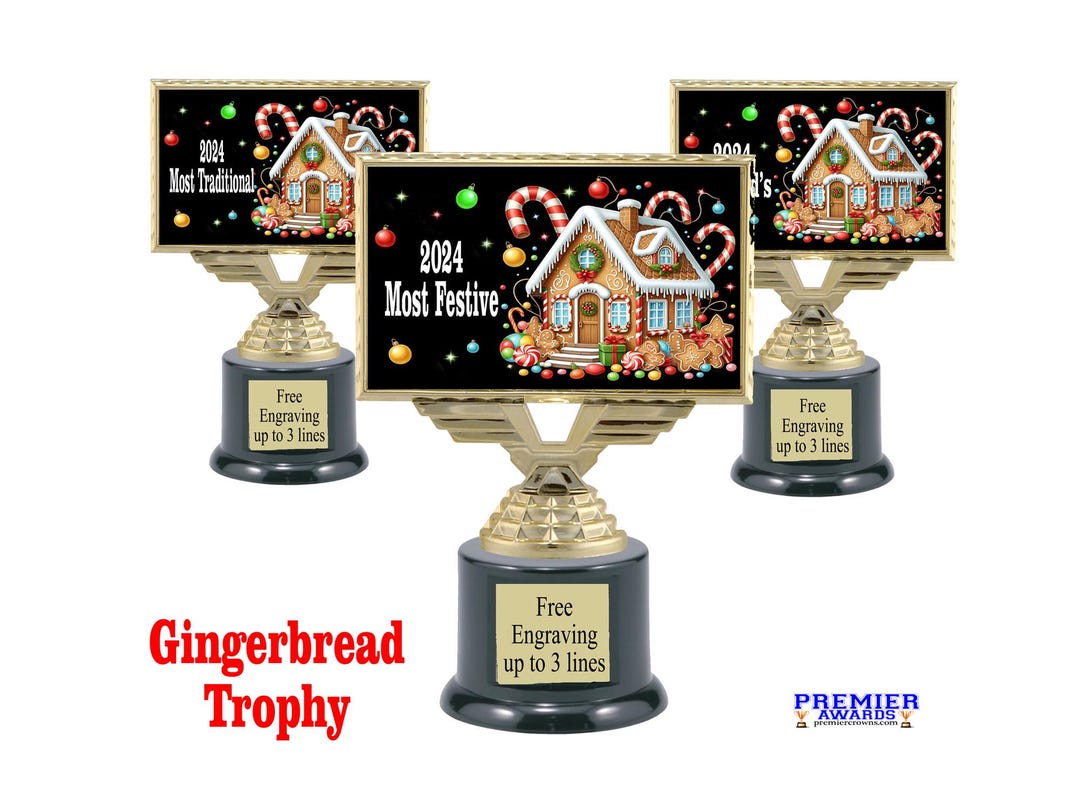 Gingerbread House Trophy With Numerous Categories. Great for You Baking ...