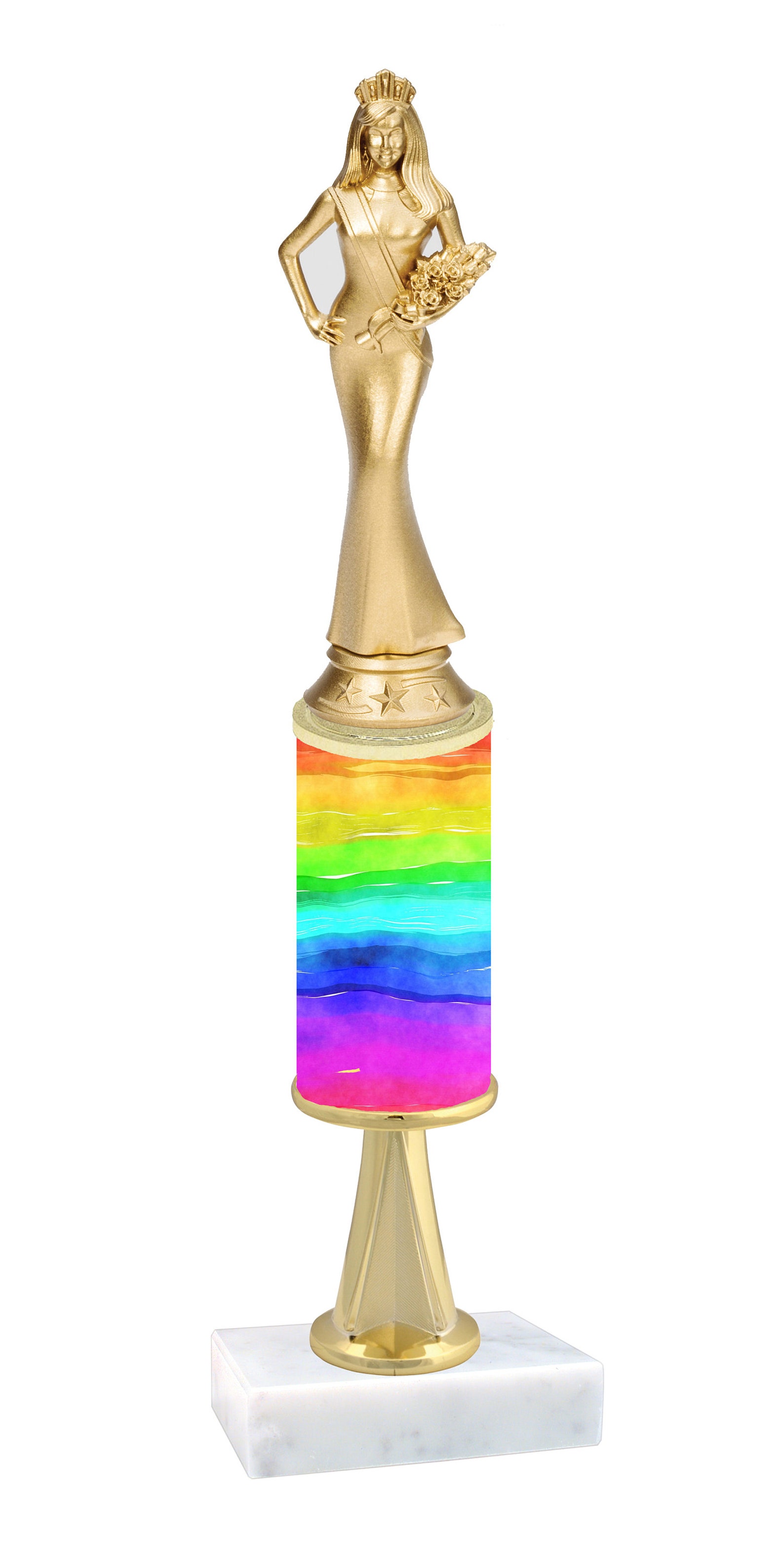 Rainbow Theme Trophy With Choice of Figure. Numerous Trophy Heights ...