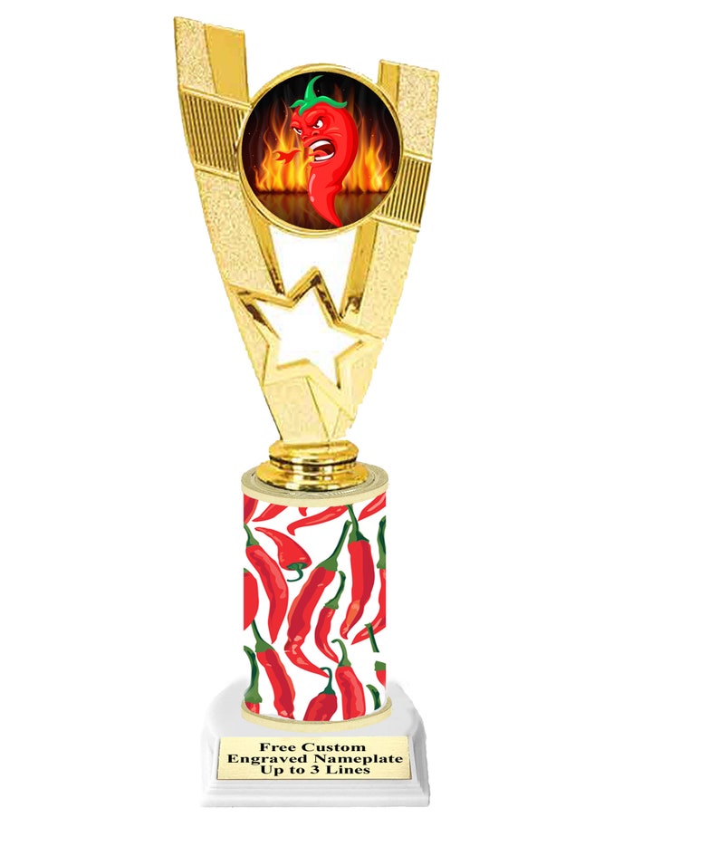 Chili Pepper Trophy. Choice of Artwork and Trophy Height. Great for ...