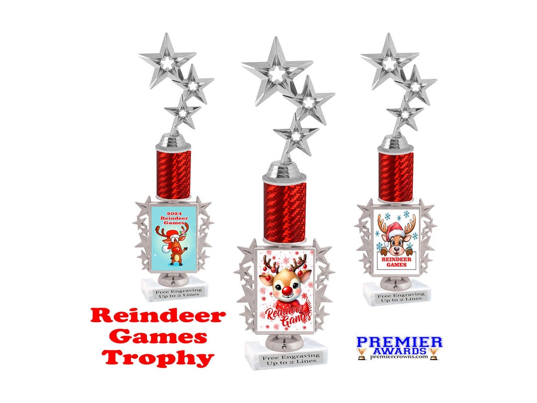 Reindeer Games Trophy. Great Trophy for Your Holiday Events, Reindeer ...