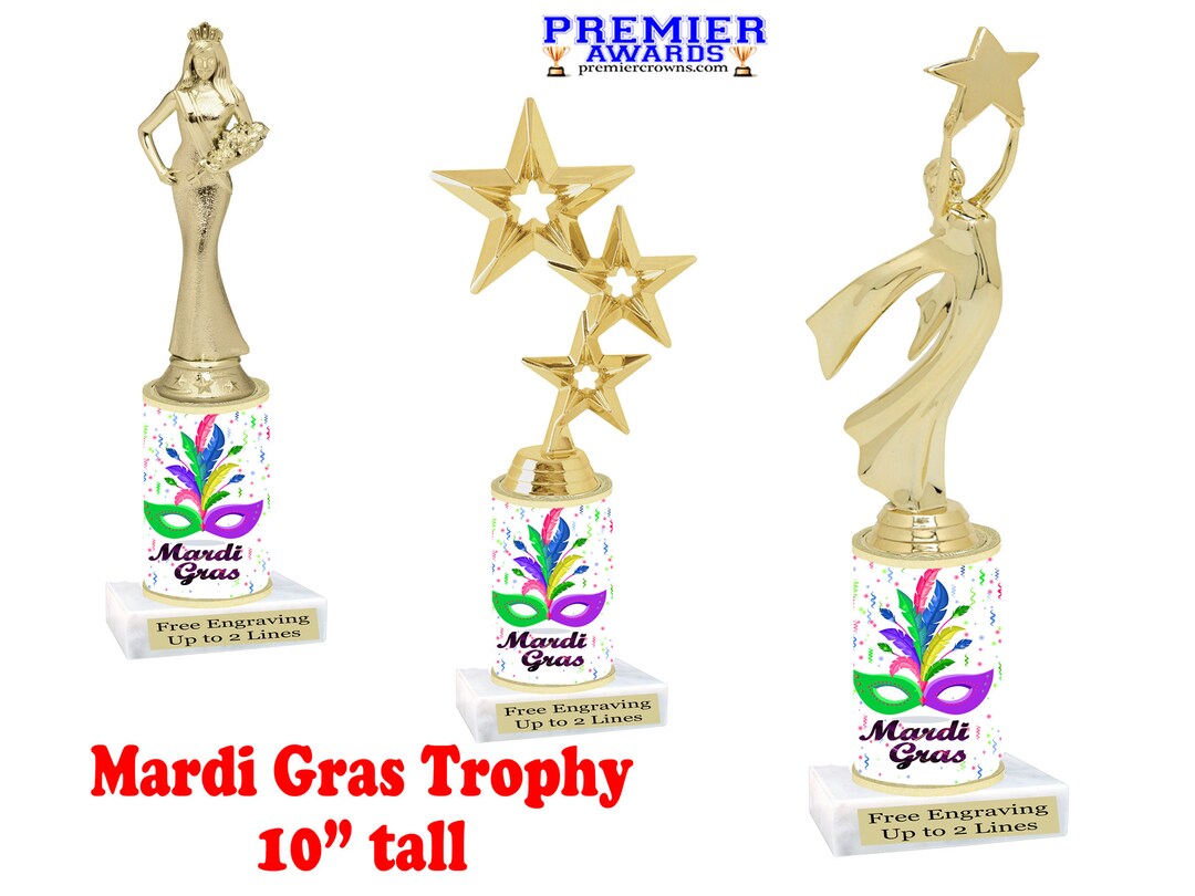 Mardi Gras Trophy. Great Trophy for Any Event, Competition, Party ...