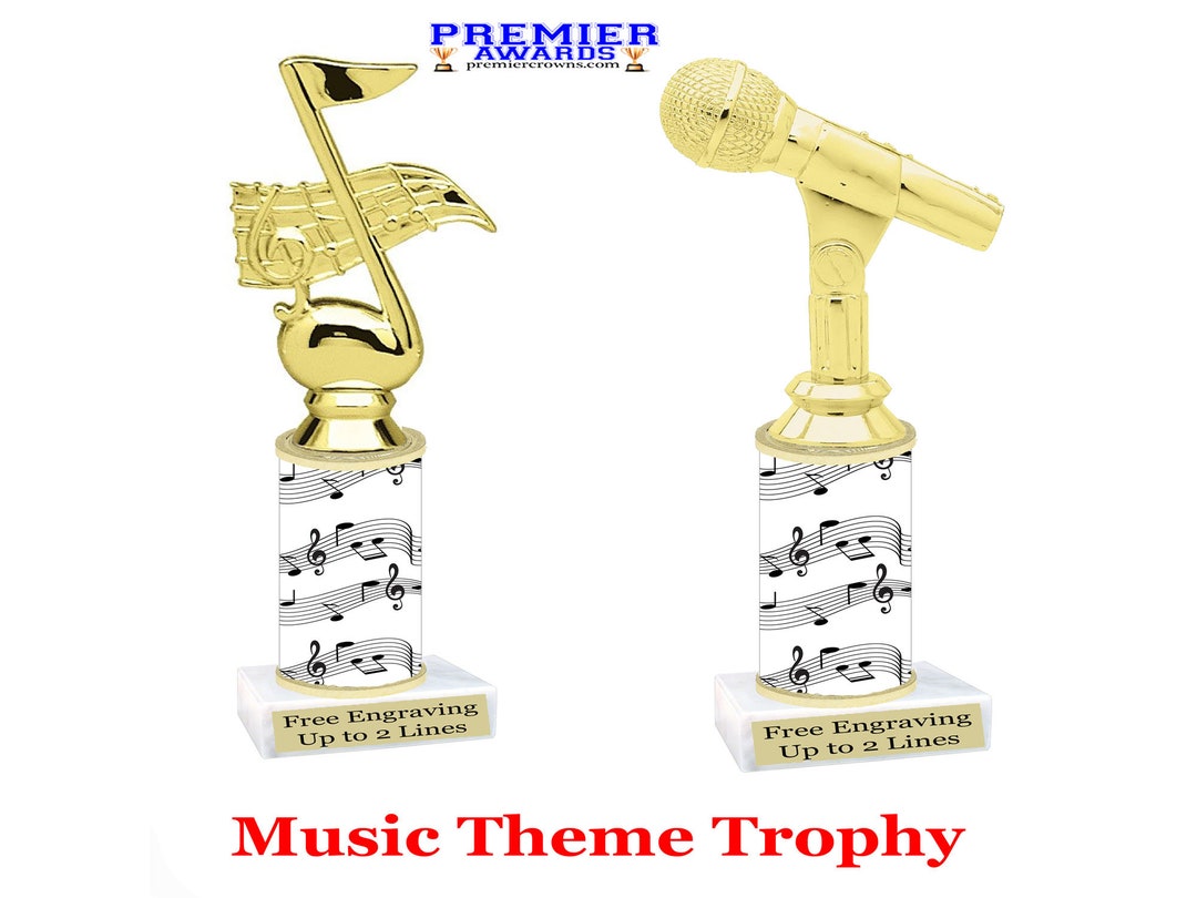 Karaoke - Music Theme Trophy With Choice of Figure. Numerous Trophy ...