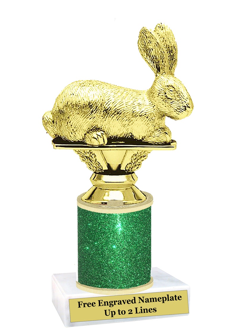 Easter Trophy. Easter Rabbit on Glitter Column. Great for Your - Etsy