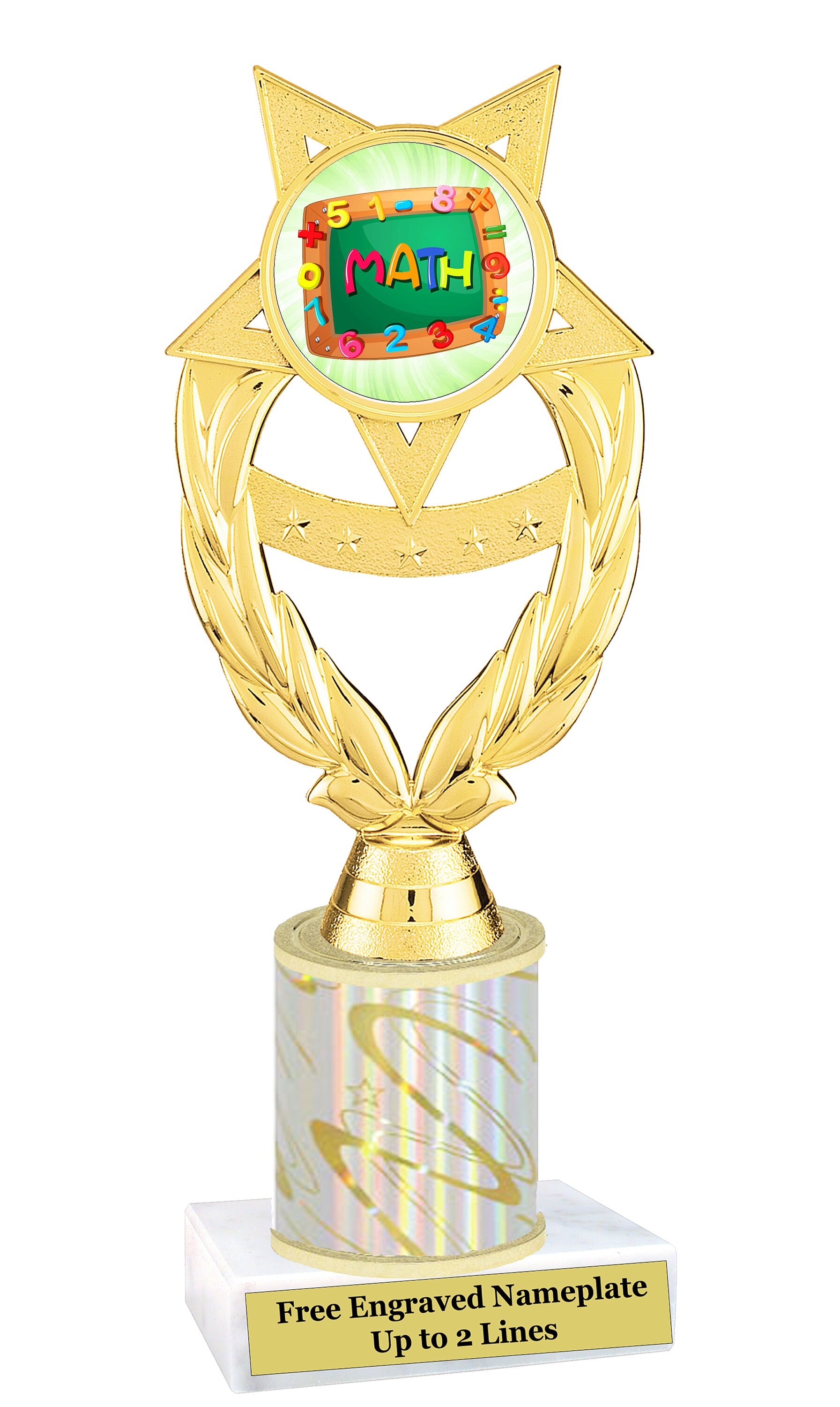 Math Theme Trophy. Great Award for Schools, Contests, Competitions ...