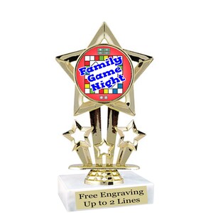 Game Night Trophy! 6" Tall With Choice of 7 Designs. Great for Your ...