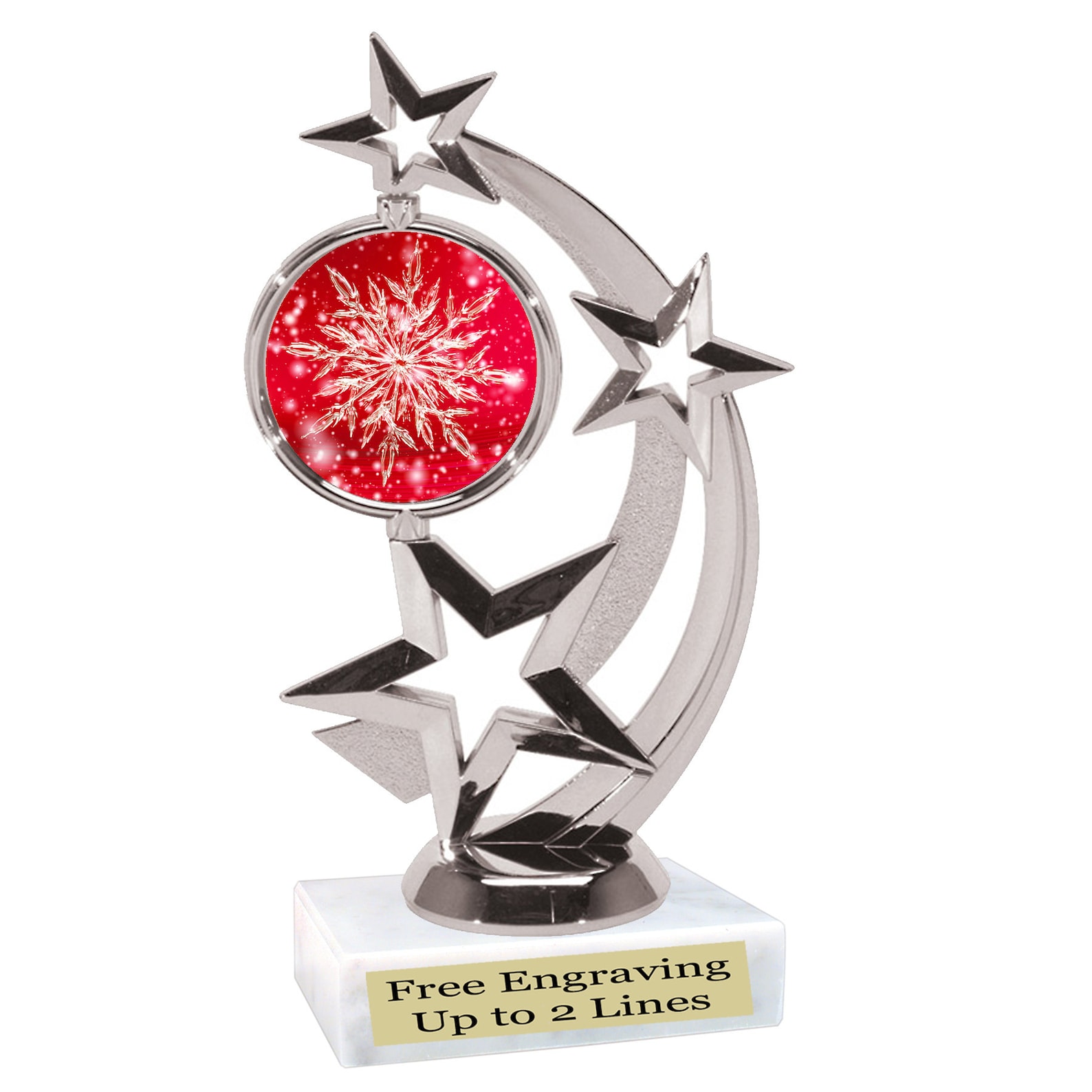 Snowflake Themed Trophy. 6.5" Tall. Great Trophy for Any Christmas ...