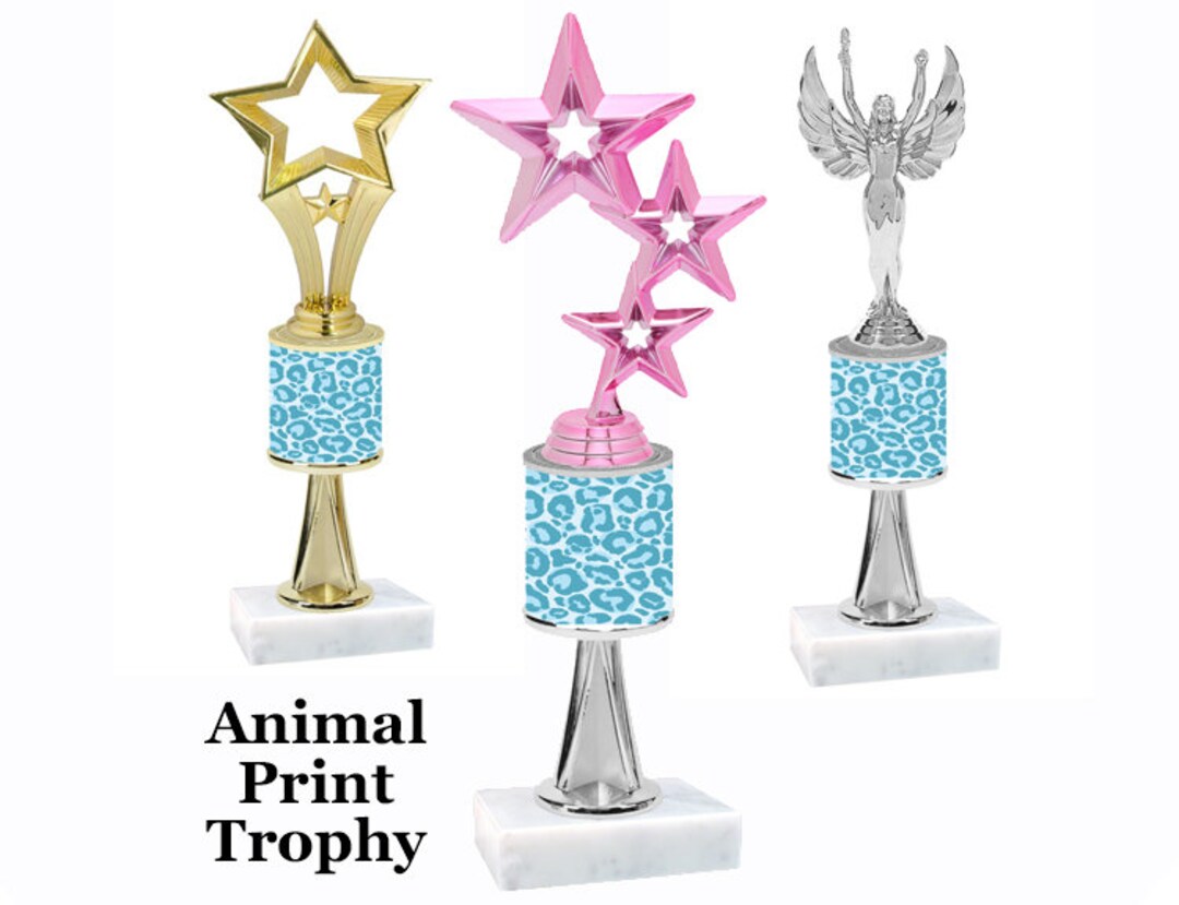 Animal Print Theme Trophy With Numerous Trophy Heights Available ...