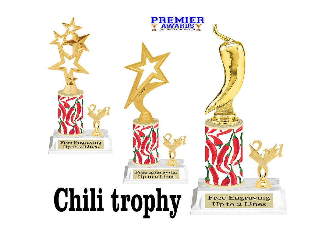 Chili Trophy. Great Trophy for BBQ Cook off Events, Salsa Contests or ...