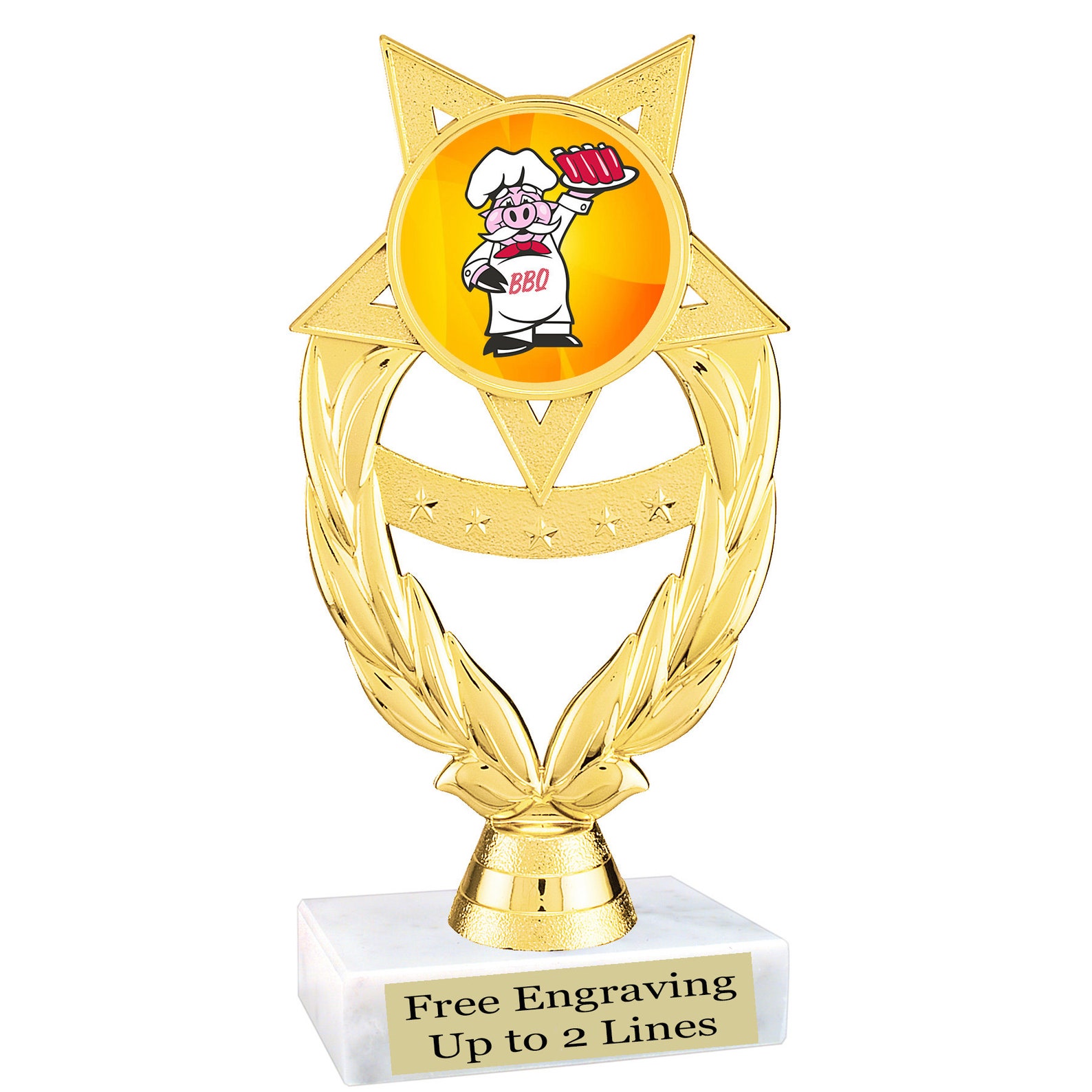 BBQ Cook off Trophy. 6 Tall With Choice of Art Work. | Etsy