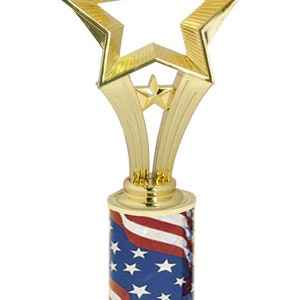 Flag Trophy With Choice of Figure. Numerous Trophy Heights Available ...