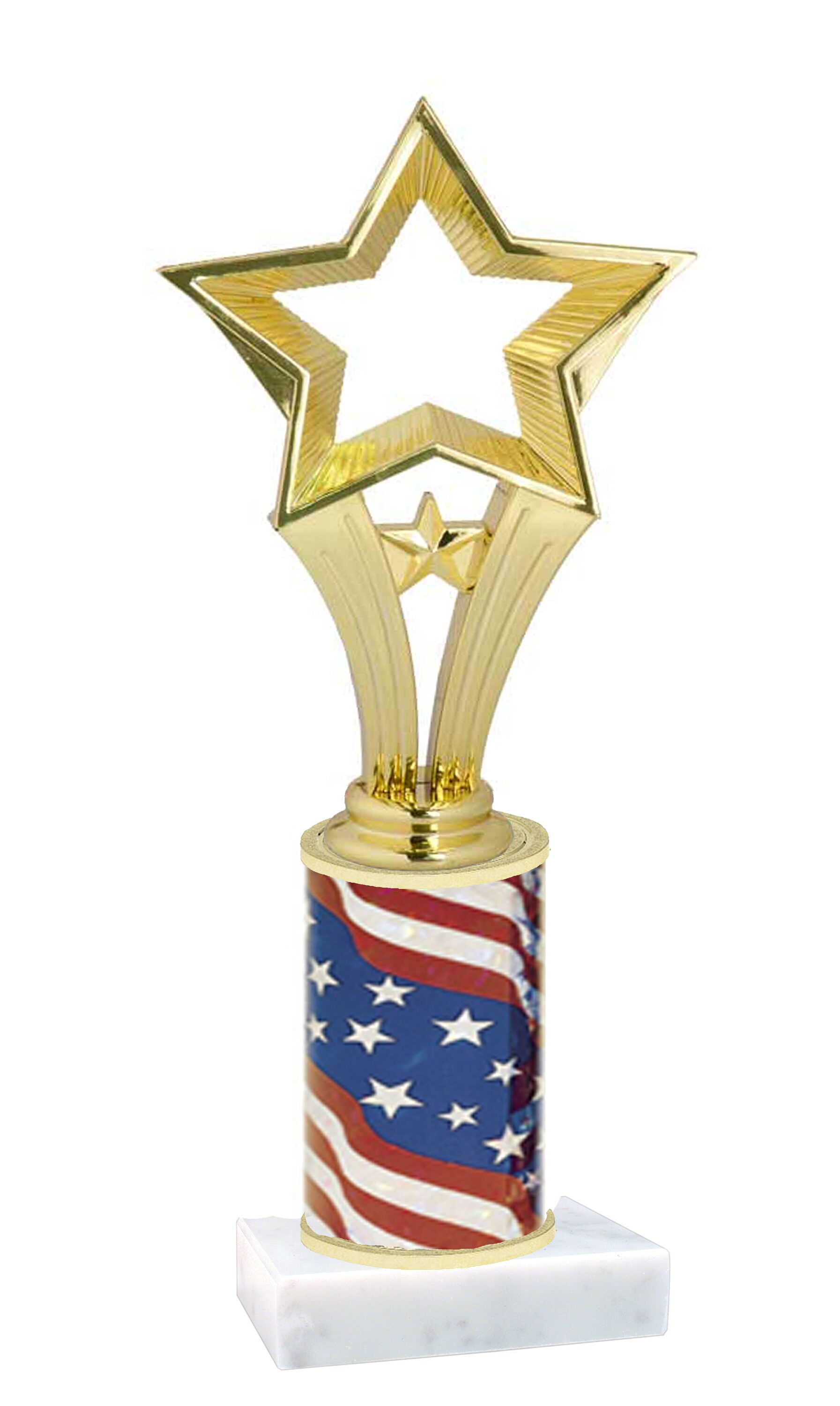 Flag Trophy With Choice of Figure. Numerous Trophy Heights | Etsy