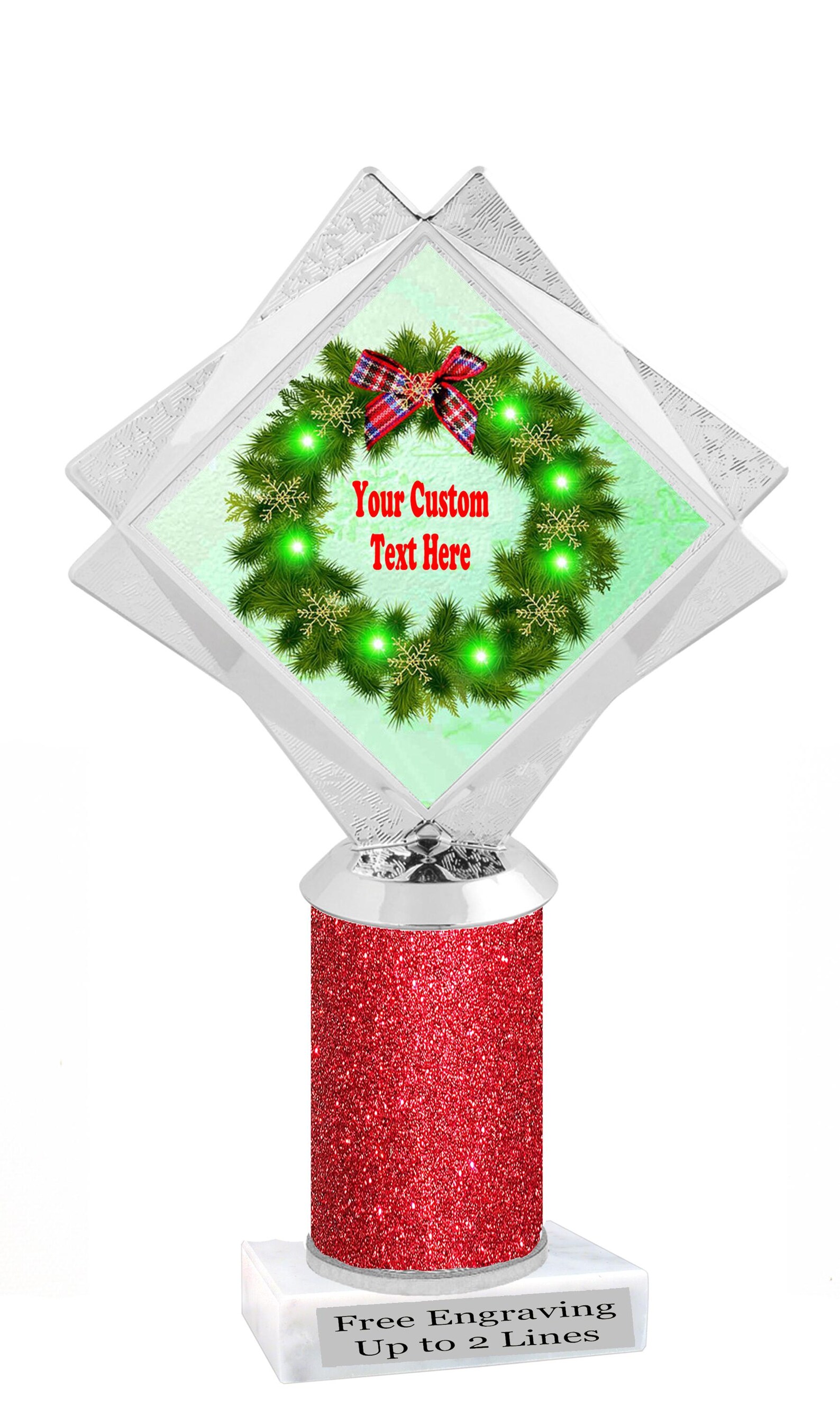 Glitter Custom Holiday Trophy. Great Trophy for Your Holiday Events ...