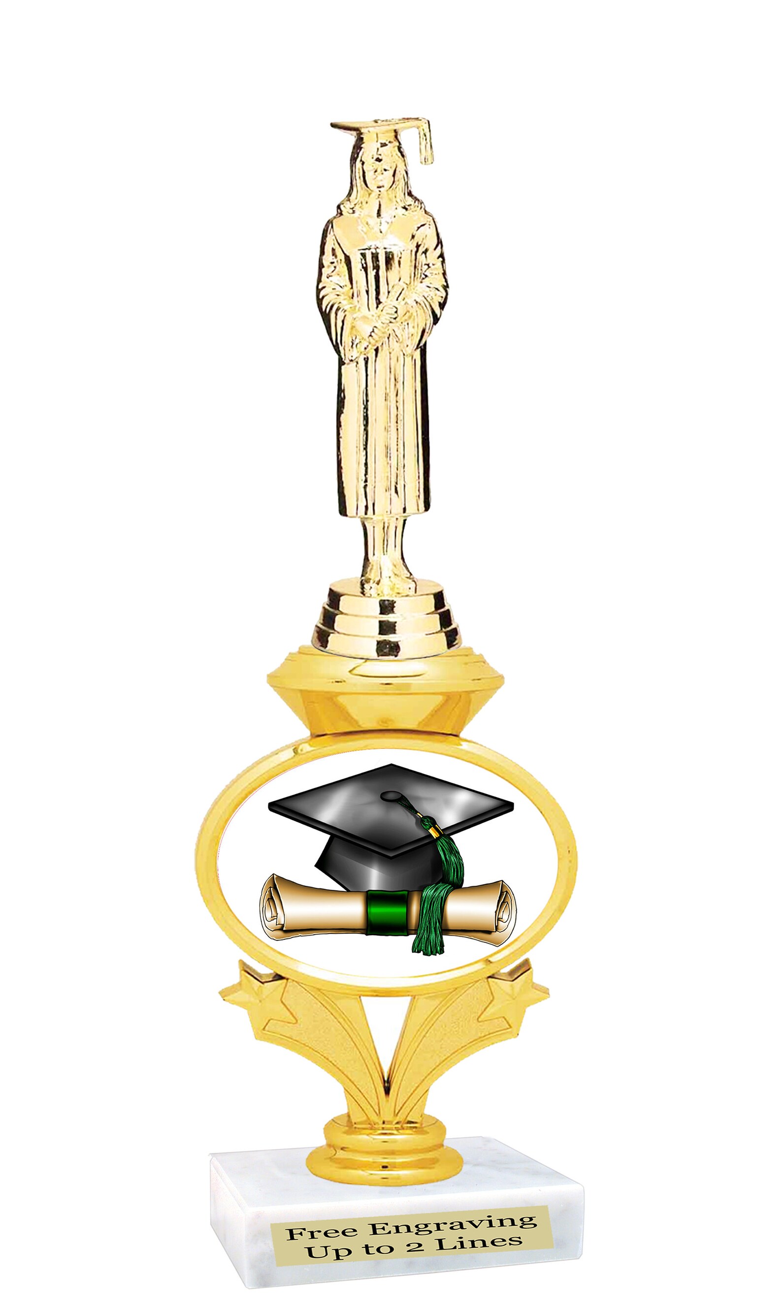 Graduation Theme Trophy. Female Graduate. Great Award to - Etsy