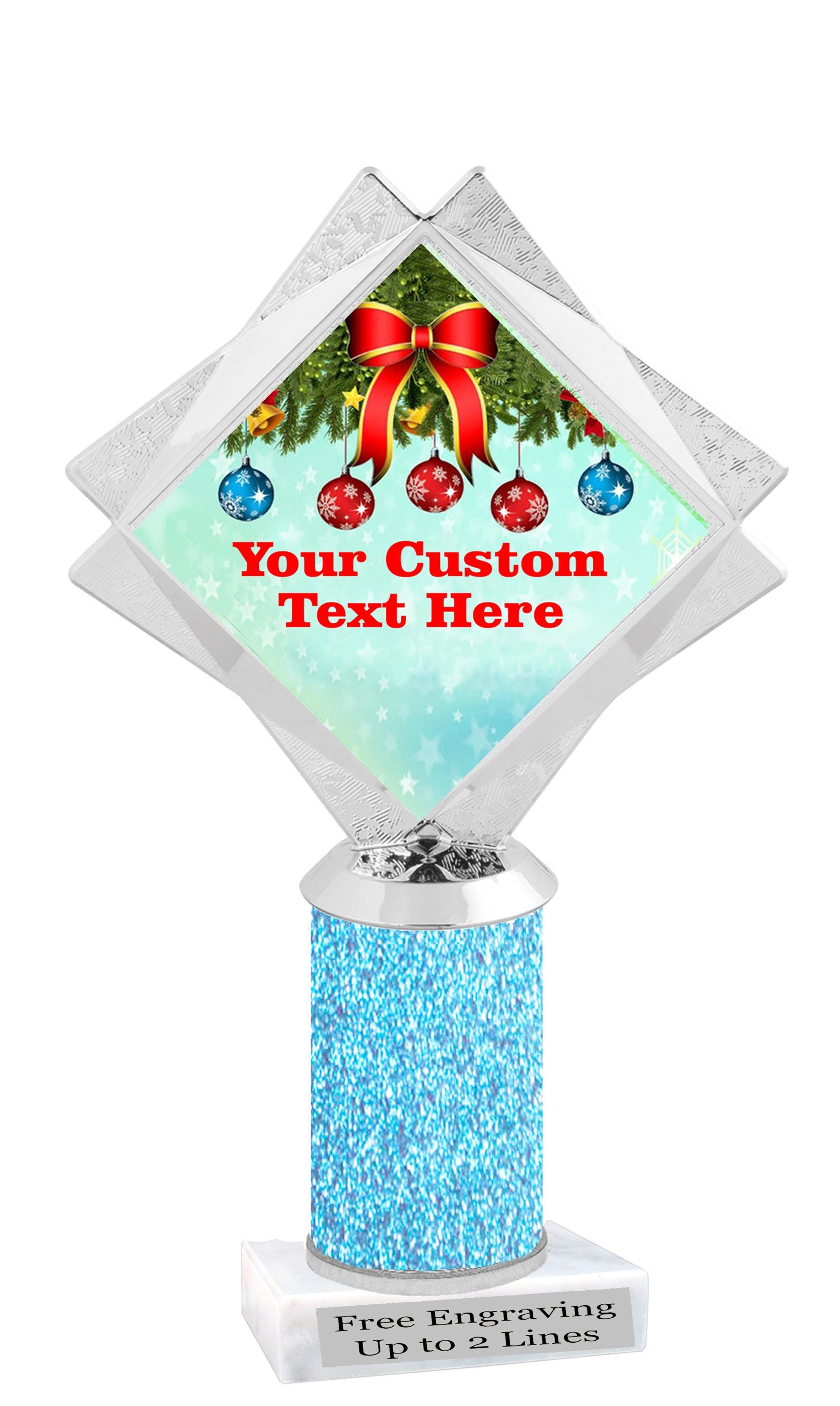 Glitter Custom Holiday Trophy. Great Trophy for Your Holiday Events ...
