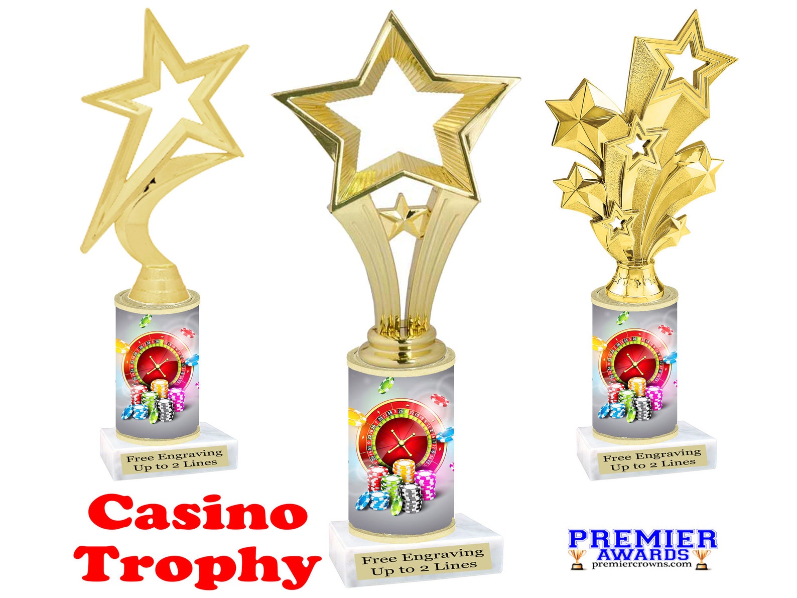 Casino Theme Trophy. Great Trophy for Your Next Family Game - Etsy