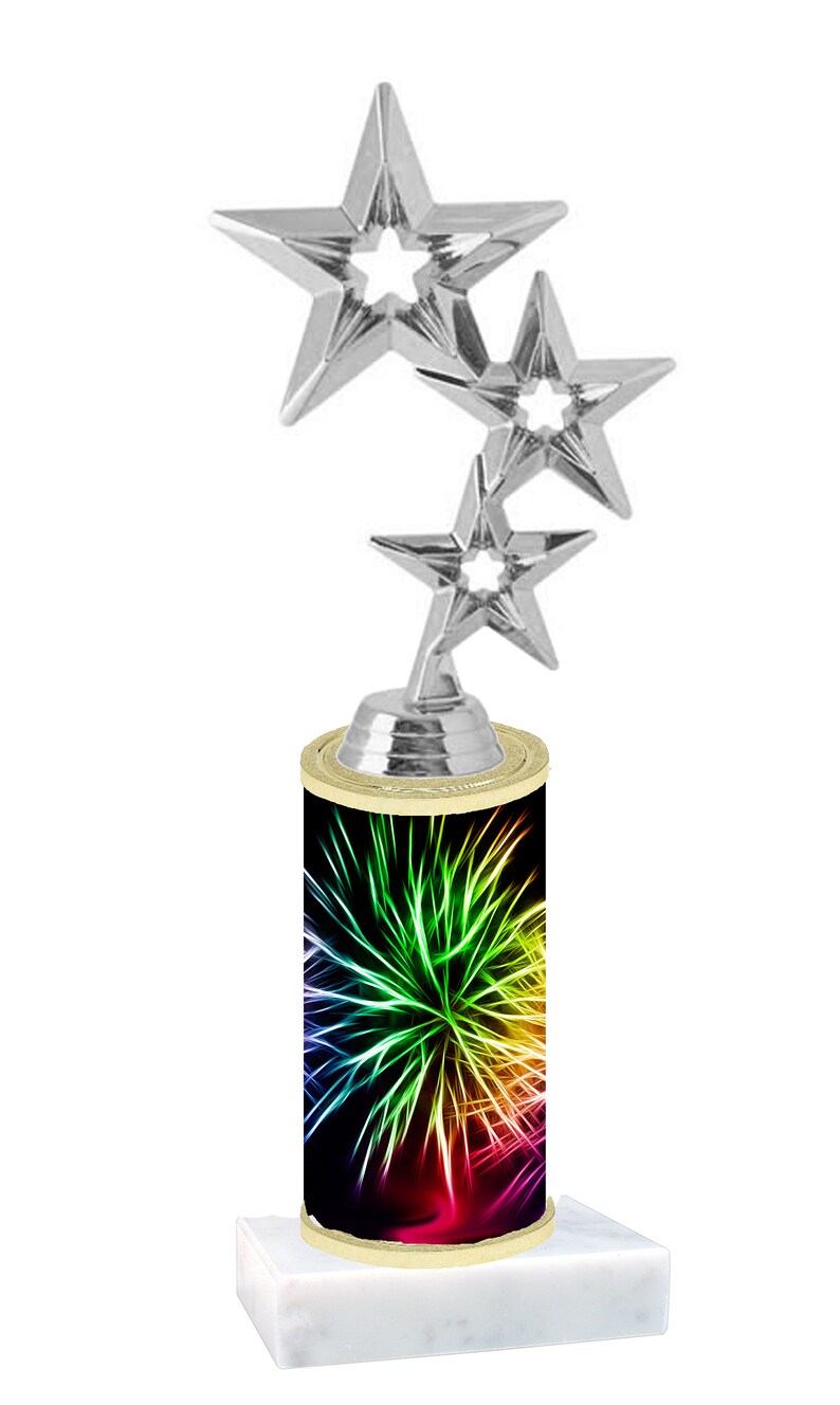 Fireworks Trophy With Choice of Figure. Numerous Trophy - Etsy