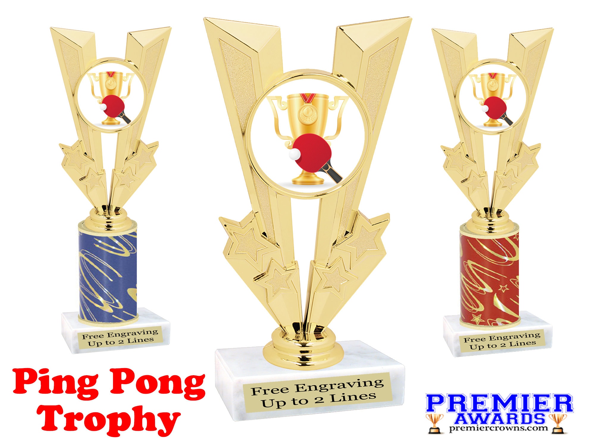 Ping Pong Trophy. Great Trophy for Your Summer Games Bbqs | Etsy