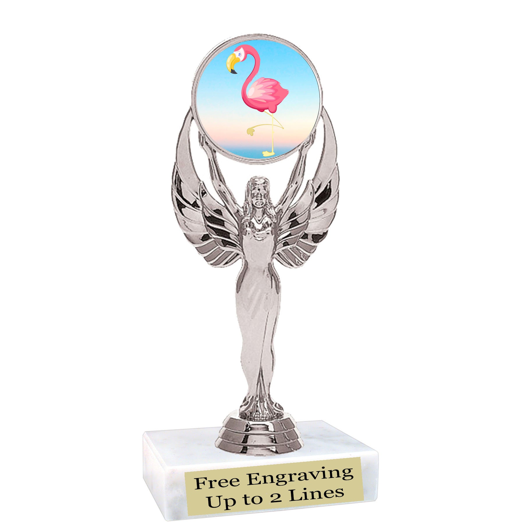 Flamingo Theme Trophy. 6" Tall Trophy With Choice of Flamingo Art Work ...
