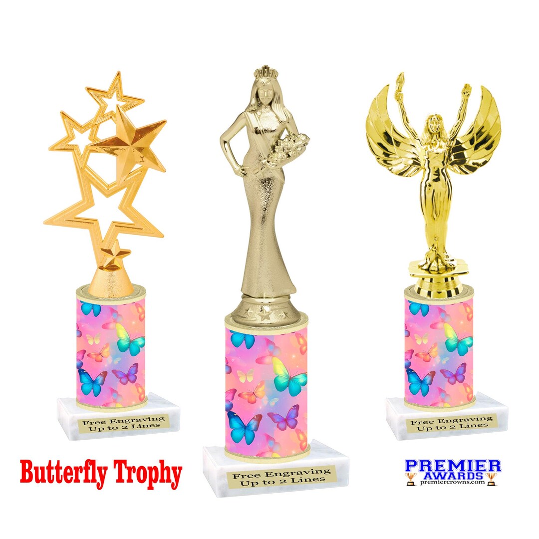 Great Butterfly Themed Trophy for Your Events, Contests, Pageants and ...
