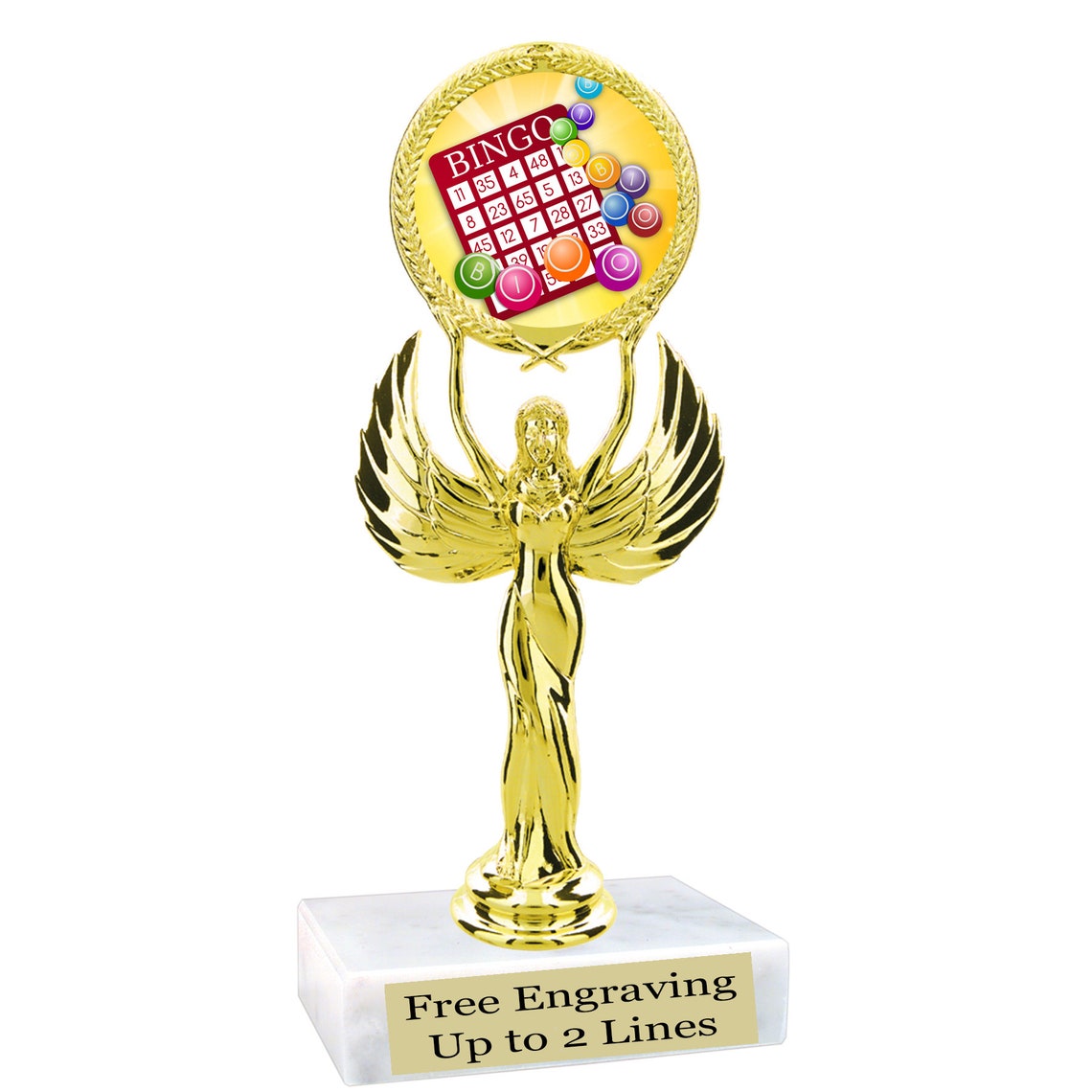 BINGO Trophy 6 Tall With Choice of 5 Designs. Great - Etsy