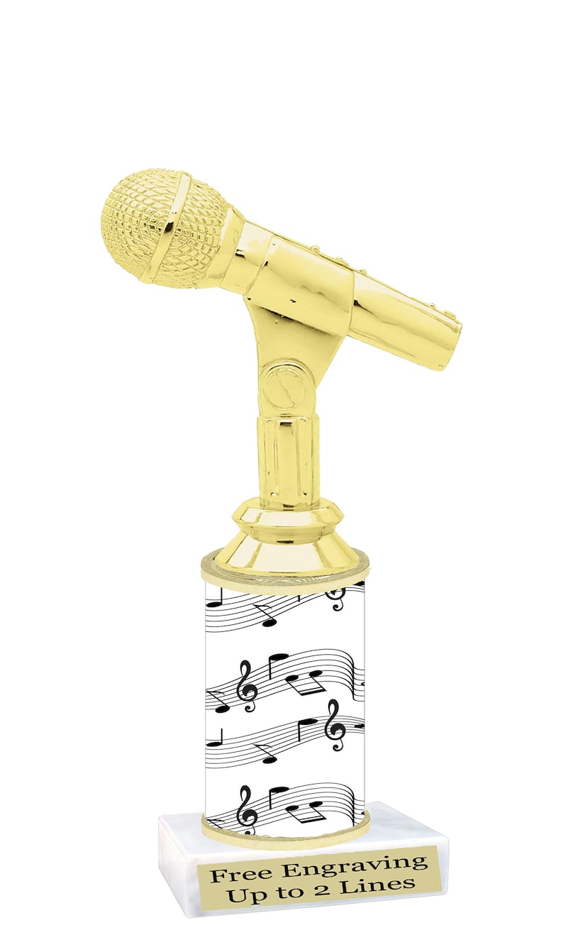 Karaoke - Music Theme Trophy With Choice of Figure. Numerous Trophy ...