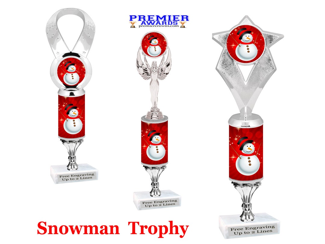 Snowman Theme Trophy With Choice of Figure. 12" Tall - Great Trophy for ...