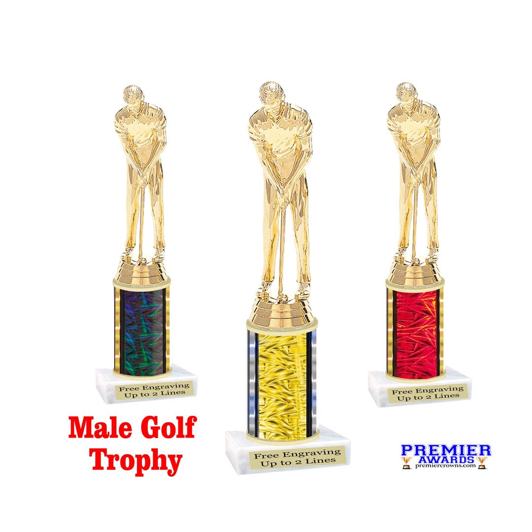 Male Golf Trophy. Great for Your Favorite Golfer/team. Choice of Color ...