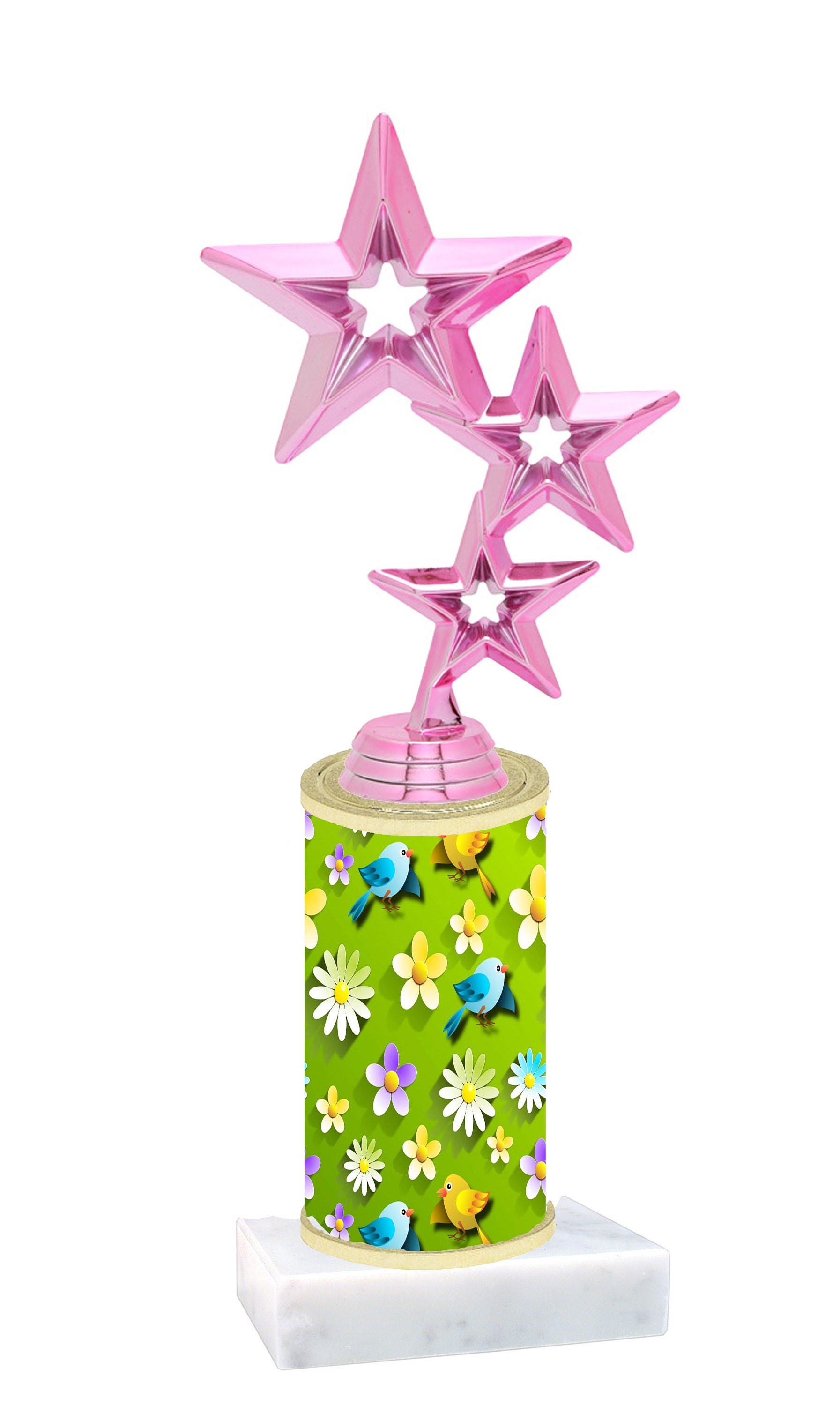 Flowers Design Trophy With Choice of Figure. Numerous Trophy Heights ...