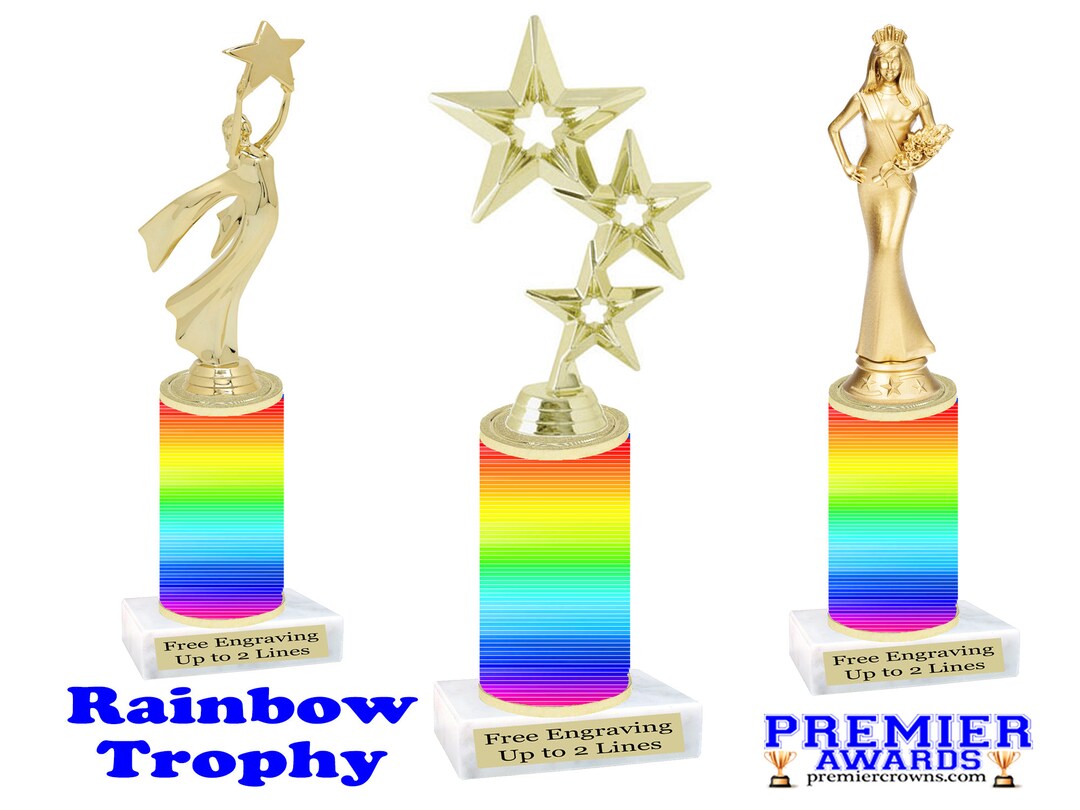 Rainbow Trophy. Great Trophy for Any Event, Competition, Party, Parade ...