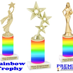 Rainbow Trophy. Great Trophy for Any Event, Competition, Party, Parade ...