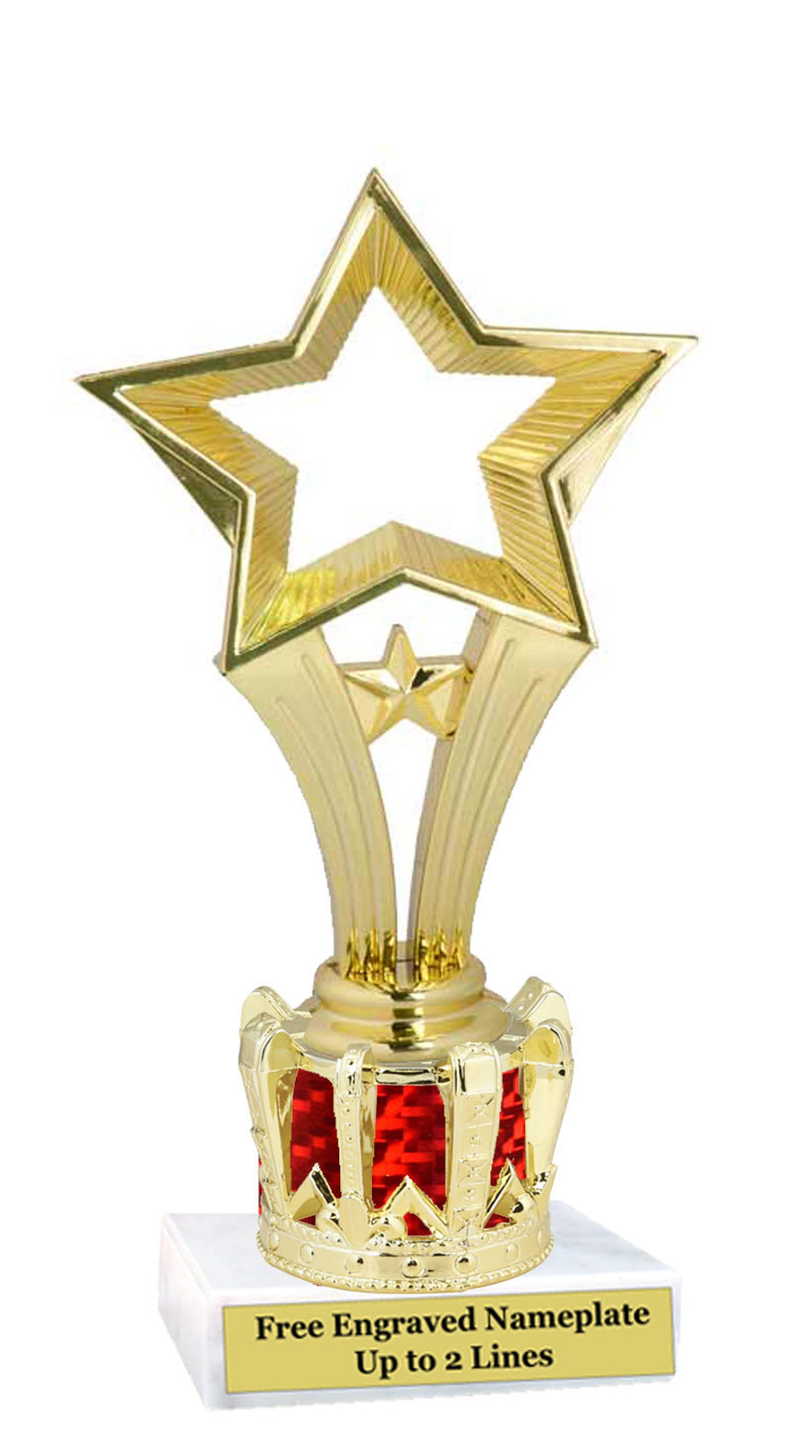 Star Figure With Crown Riser. Choice of Crown Insert Color. 8" Tall ...