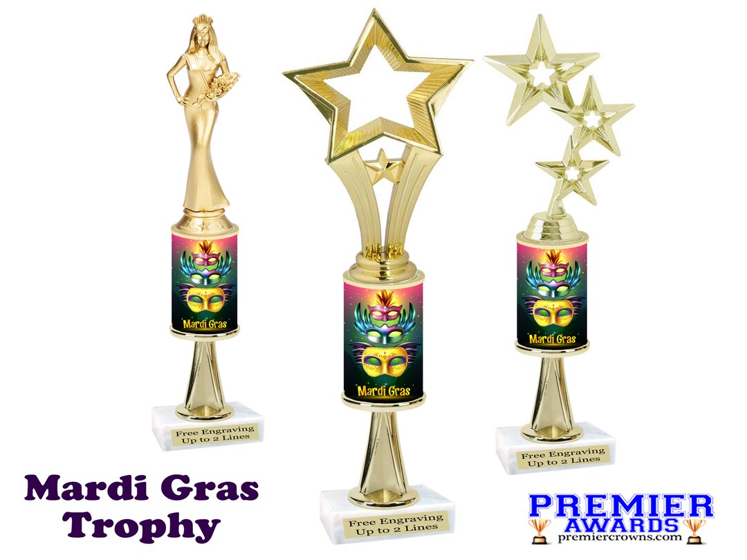 Mardi Gras Trophy. Great Trophy for Any Event, Competition, Party ...