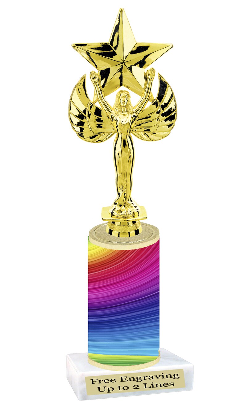 Rainbow Trophy. Great Trophy for Any Event Competition | Etsy