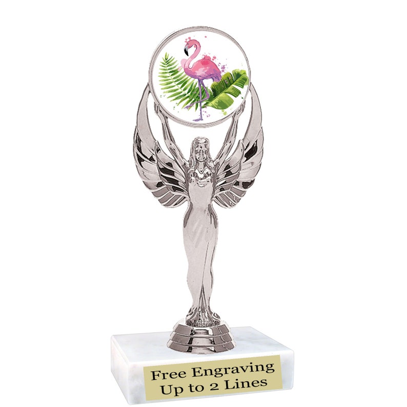 Flamingo Theme Trophy. 6" Tall Trophy With Choice of Flamingo Art Work ...