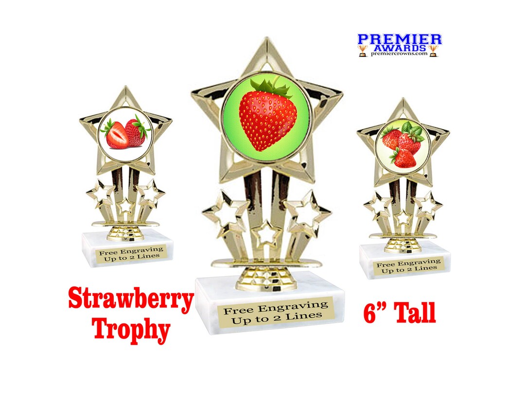 Strawberry Theme Trophy With Choice of Artwork. Great for Your ...