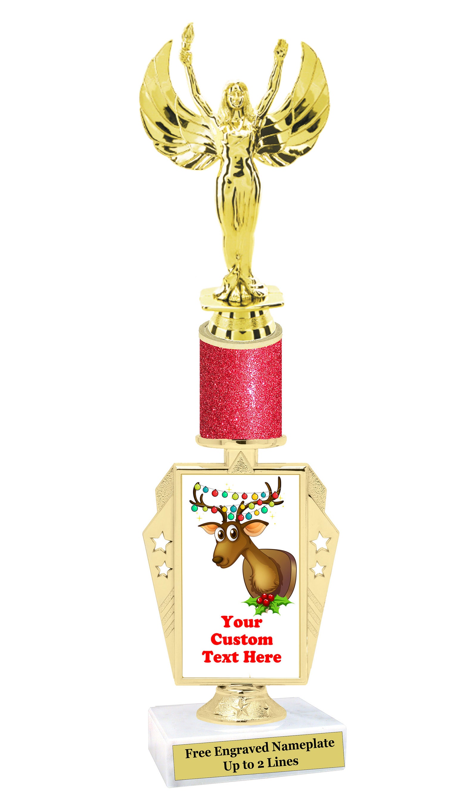 Custom Reindeer Trophy. Great Trophy for Your Holiday Events | Etsy