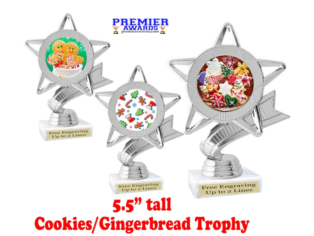 Holiday Cookies and Gingerbread Trophy. 5.5" Tall Great Trophy for ...