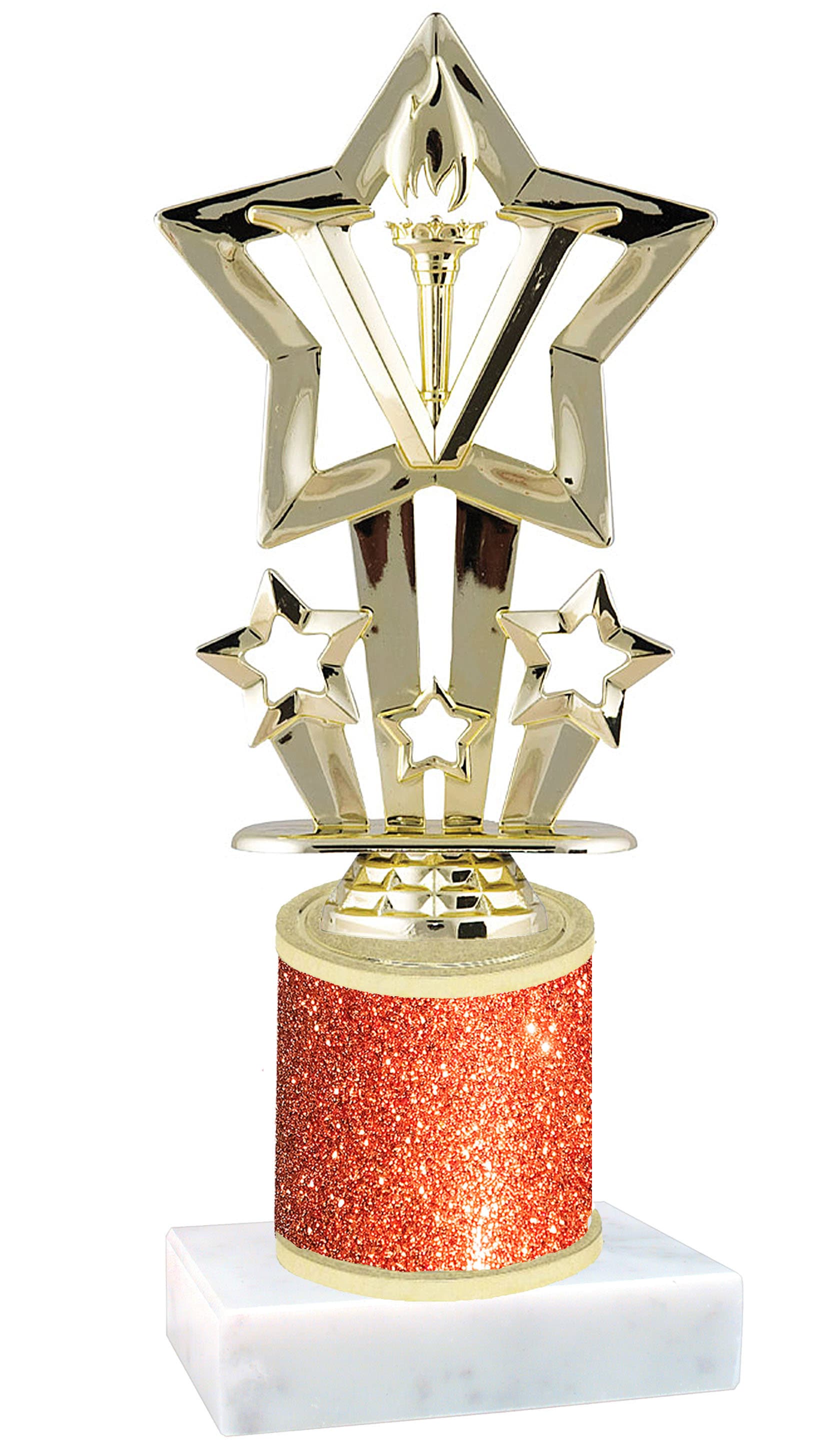 Star Trophy With Choice of Glitter Column Color. Numerous Trophy ...