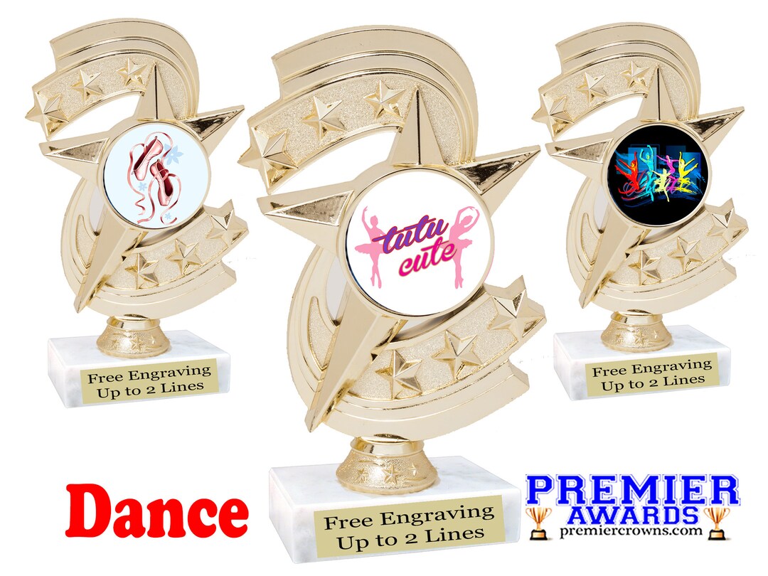 Dance Trophy With Choice of Art Work. 6" Tall. Great Award for the ...