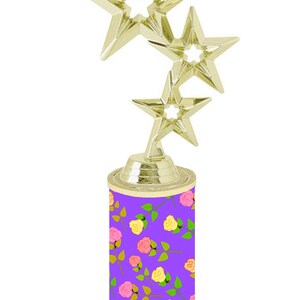 Flowers Design Trophy With Choice of Figure. Numerous Trophy Heights ...