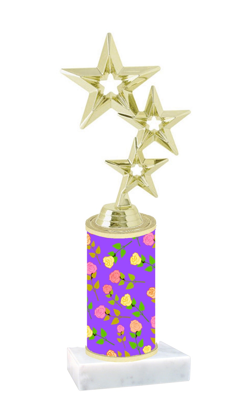 Flowers Design Trophy With Choice of Figure. Numerous Trophy Heights ...