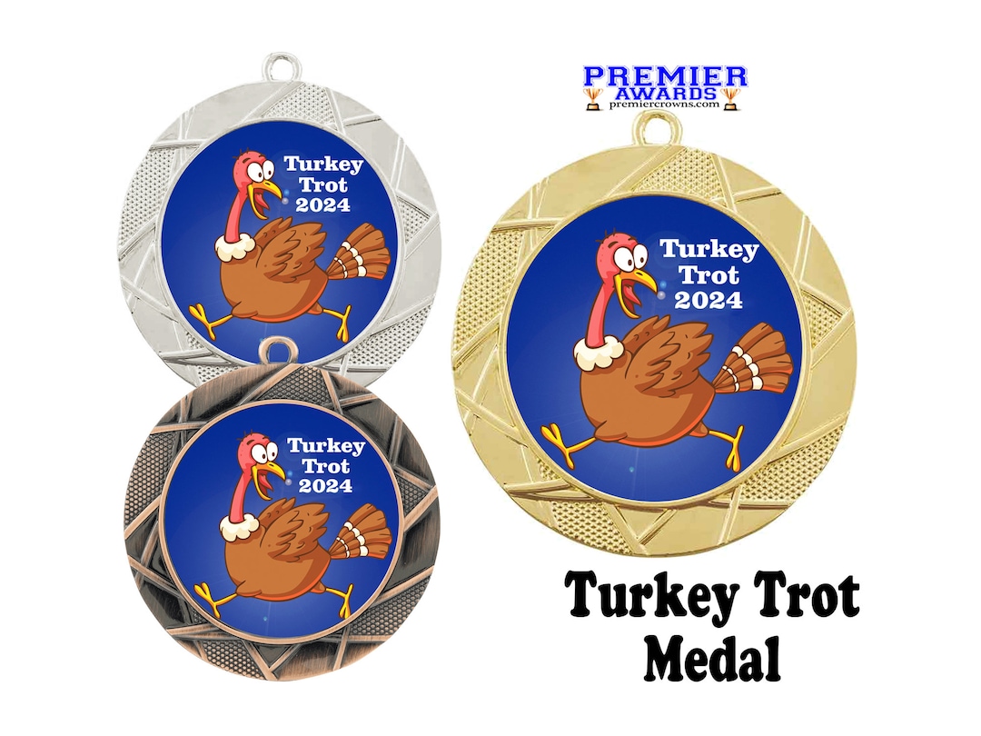 Turkey Trot Theme Medal. Great Medal for All of Your Turkey Trot ...